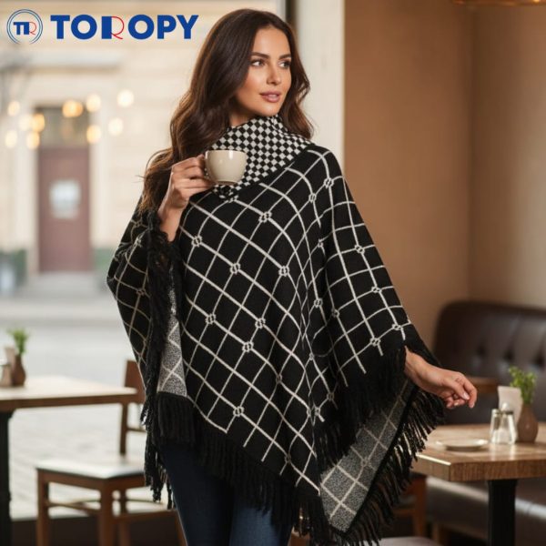 Ladies Winter Poncho – Stylish & Warm Women’s Woolen Poncho for Cold ...